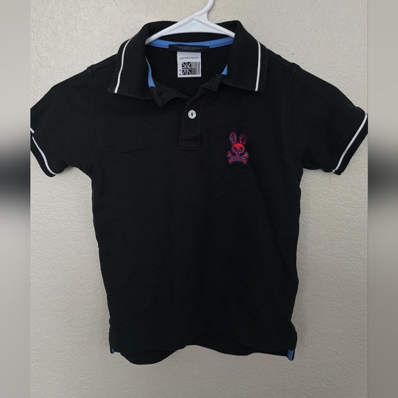 Psycho Bunny | Shirts & Tops | Psycho Bunny Black And Red Polo Shirt ...